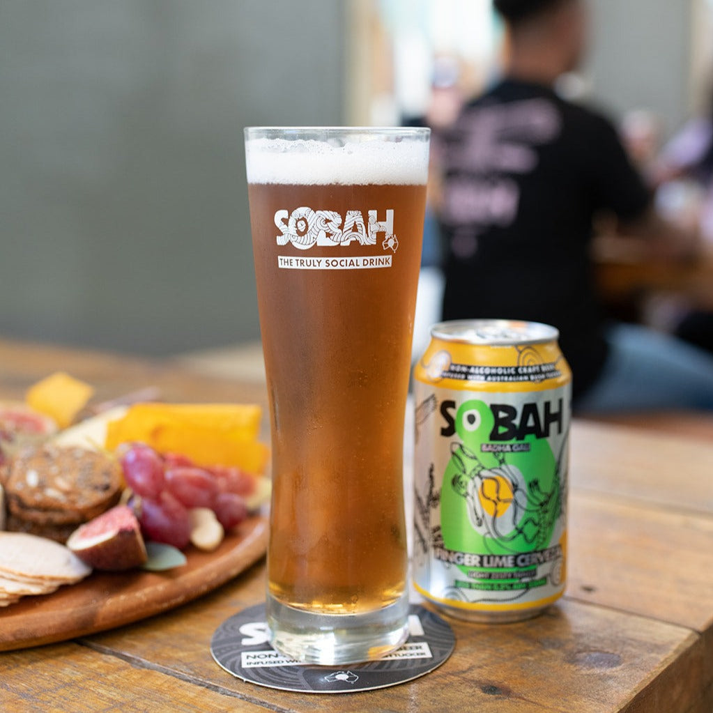 SOBAH Finger Lime Cerveza Non-Alcoholic Craft Beer – Sobah Non ...